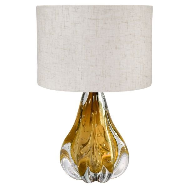 Abajur Cristal Murano Vendome Âmbar - 23 cm